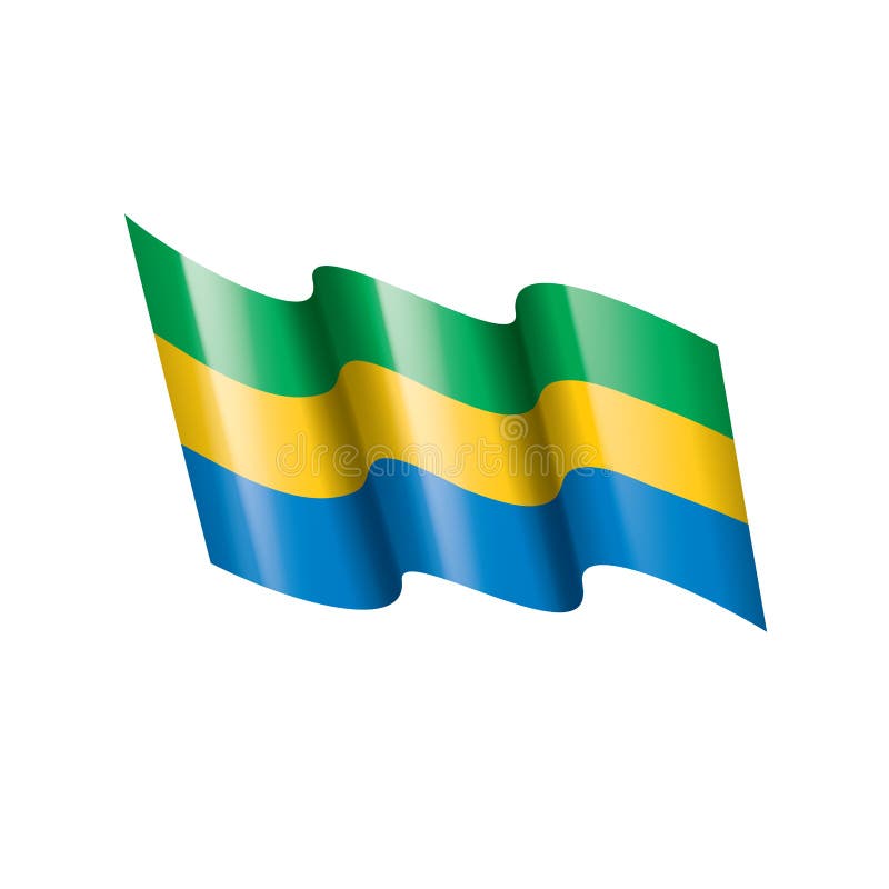 Drapeau Du Gabon, Illustration De Vecteur Illustration de Vecteur ...