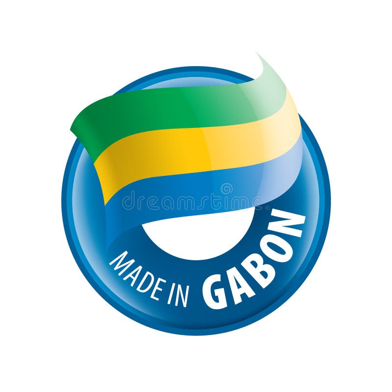 Drapeau Du Gabon, Illustration Vectorielle Sur Fond Blanc Illustration ...