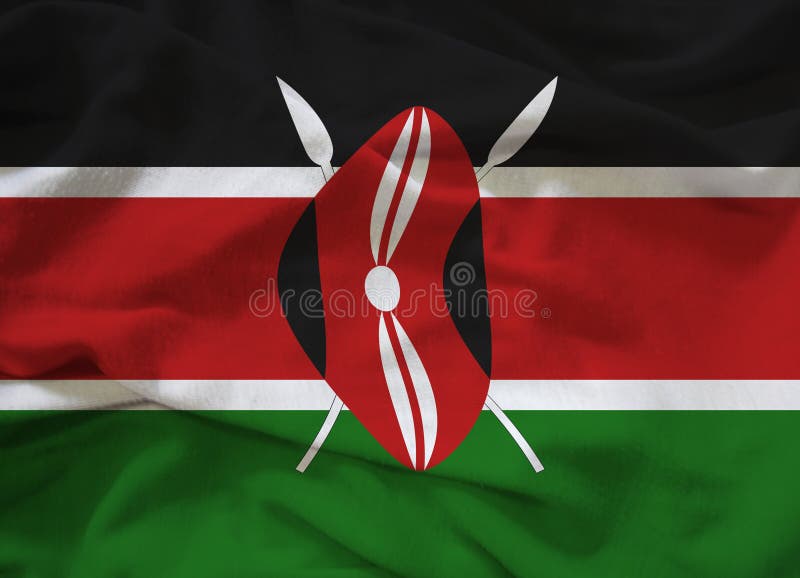 Drapeau du Kenya photo stock. Image of textile, satin - 46666146
