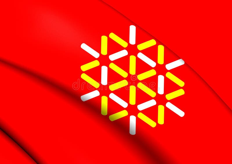 Drapeau Du Languedoc-Roussillon, France Illustration Stock ...