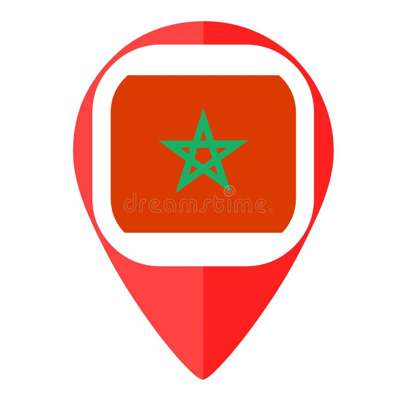 Drapeau Du Maroc Pays Marqueur Photo stock - Illustration du dessin ...