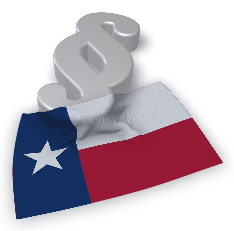 Drapeau Du Texas Et Symbole De Paragraphe Illustration Stock ...