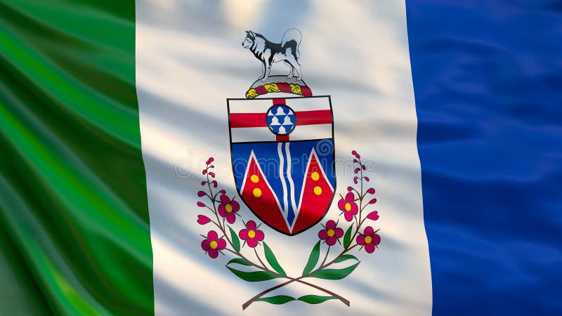 Drapeau Du Yukon Drapeau De Ondulation De Province Du Yukon, Canada ...