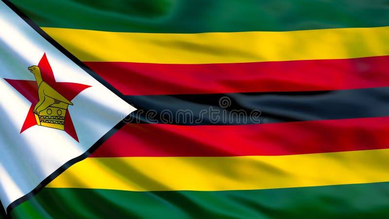 Drapeau Du Zimbabwe Drapeau De Ondulation D'illustration Du Zimbabwe 3d ...
