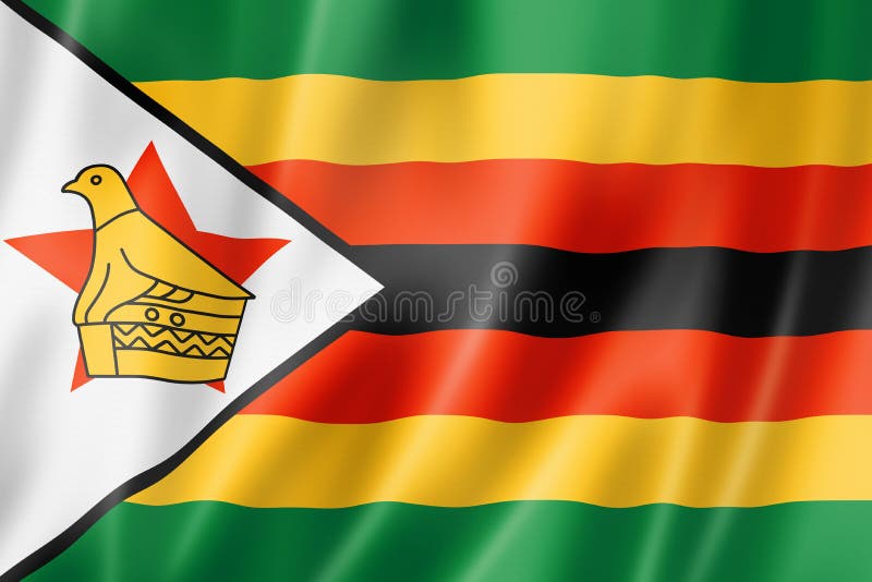 Drapeau du Zimbabwe illustration stock. Illustration du dimensionnel ...