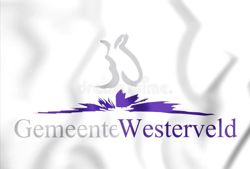 Drapeau En 3d De Westerveld Drenthe, Pays-Bas Illustration Stock ...