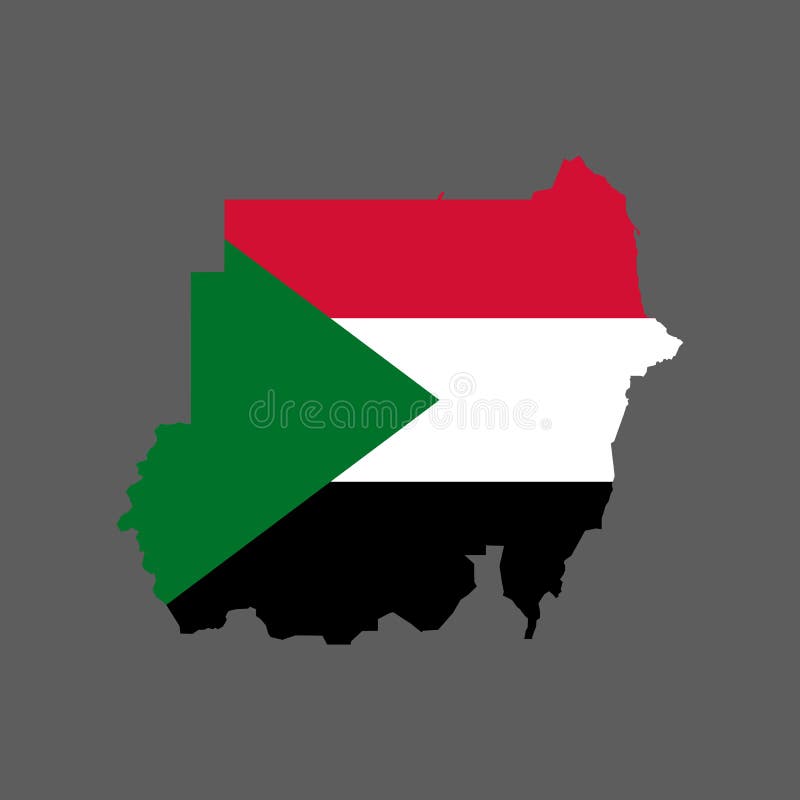 Drapeau et carte du Soudan illustration de vecteur. Illustration du ...