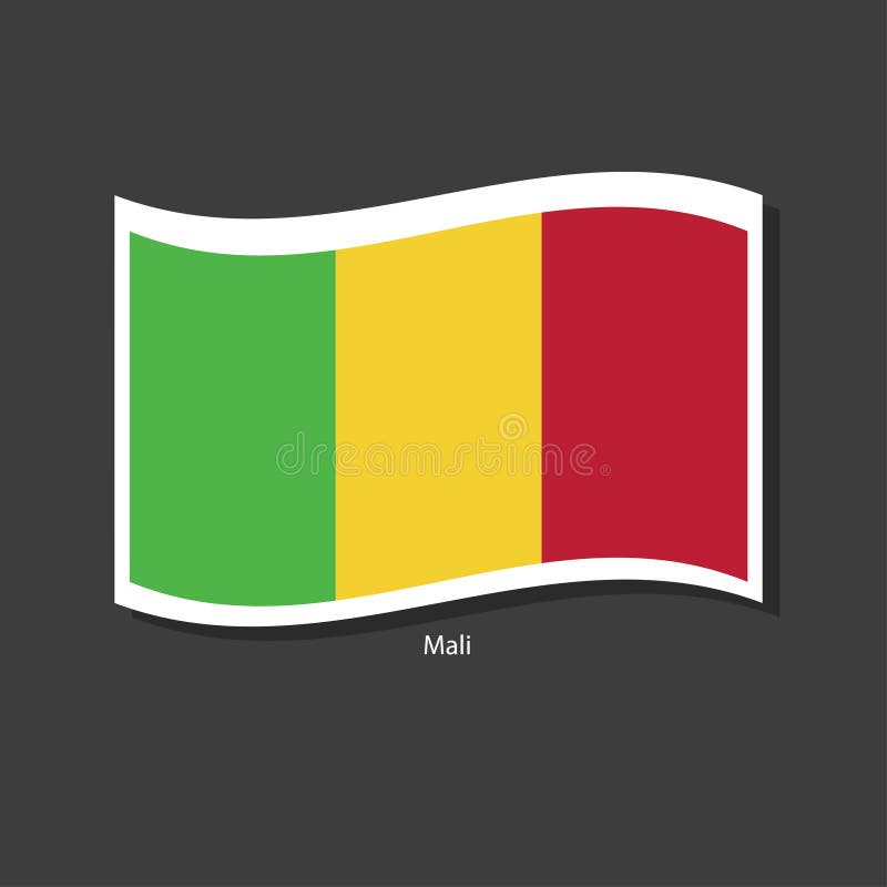Drapeau Mali Vectoriel Version Drapeaux De Waving Illustration de ...