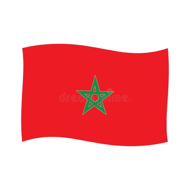 Drapeau marocain illustration de vecteur. Illustration du maroc - 304680676