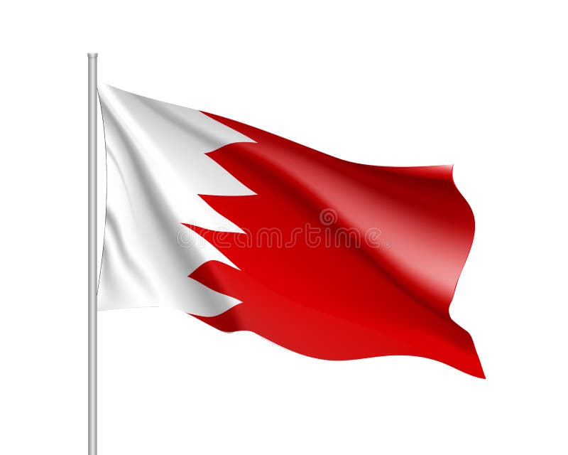 Drapeau National Du Bahrain, Illustration De Vecteur Illustration de ...