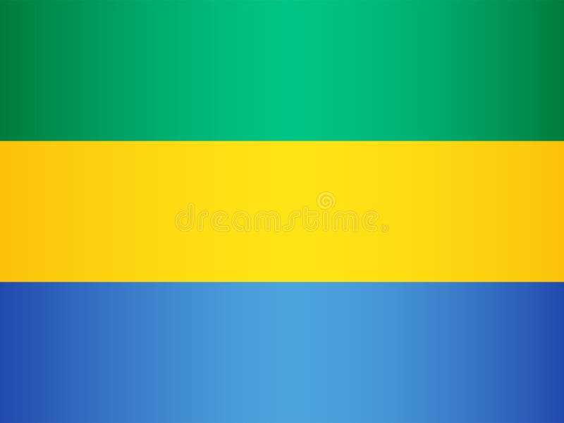 Drapeau National Du Vecteur Gabon Illustration de Vecteur ...