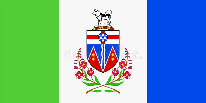 Drapeau Officiel Du Yukon. Territoire Du Canada. Illustration ...