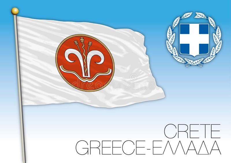 Drapeau Régional De Crète, Grèce Illustration de Vecteur - Illustration ...
