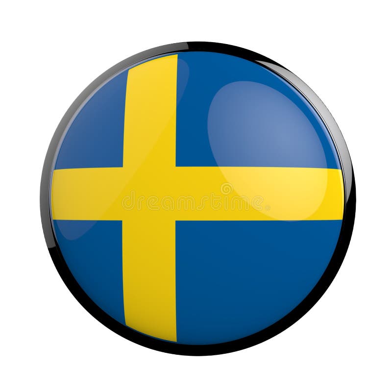 Drapeau Rond D'icône De La Suède Illustration Stock - Illustration du ...