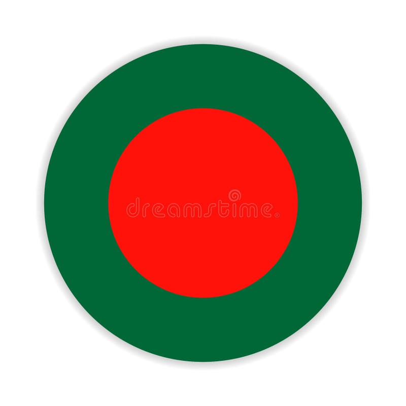 Drapeau Rond Du Bangladesh. Illustration Vectorielle. Illustration ...