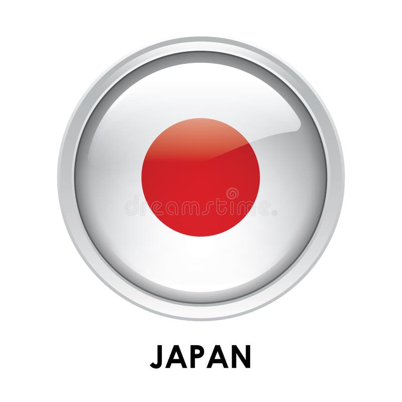 Drapeau rond du japon illustration stock. Illustration du abstrait ...