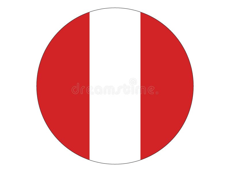 Drapeau rond du Pérou illustration de vecteur. Illustration du ...