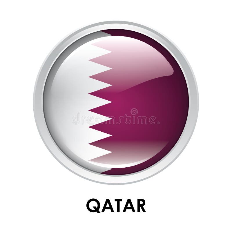 Drapeau rond du qatar illustration stock. Illustration du patriotisme ...