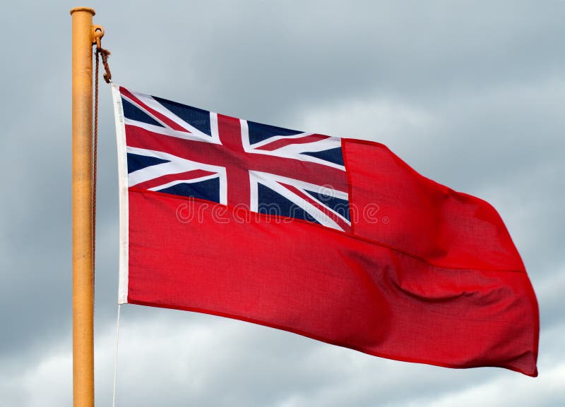 Ciel Bleu De Drapeau Rouge Maritime Britannique De Drapeau Image stock ...