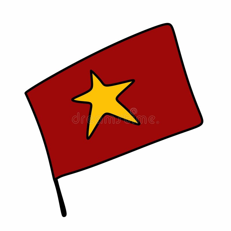 Drapeau Rouge Sur Fond Blanc Illustration Stock - Illustration du asie ...