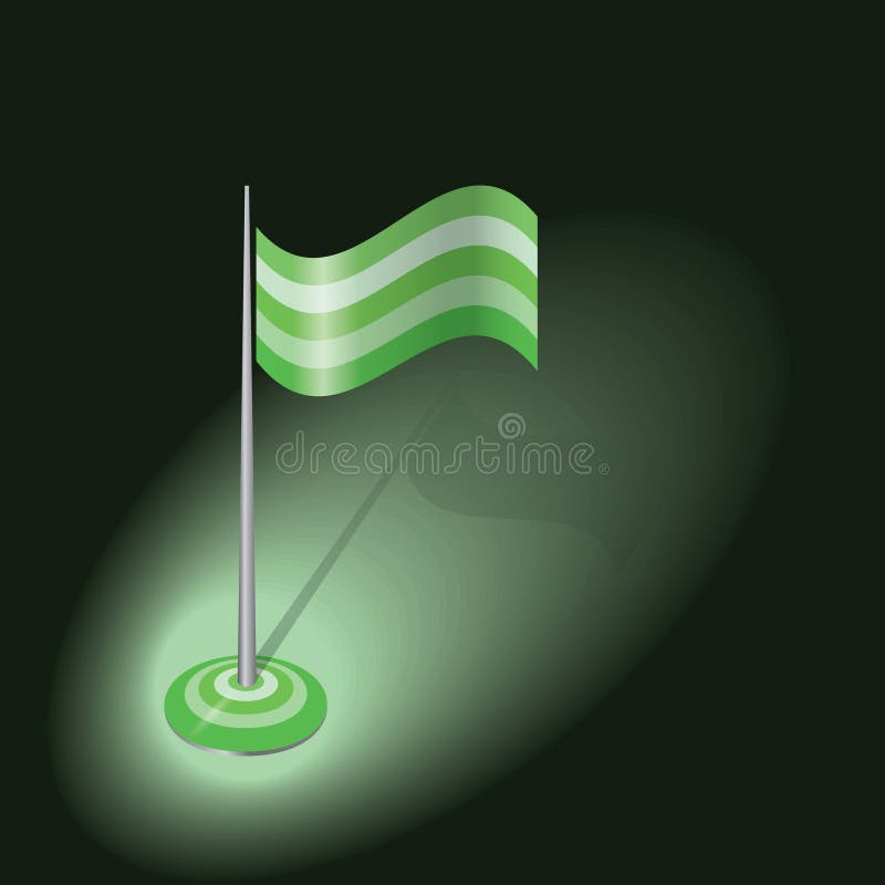 Drapeau vert de vecteur illustration de vecteur. Illustration du simple ...