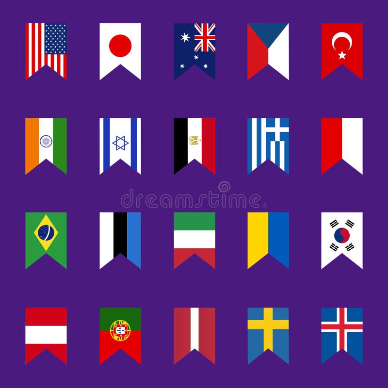 Drapeaux du pays illustration de vecteur. Illustration of australie ...