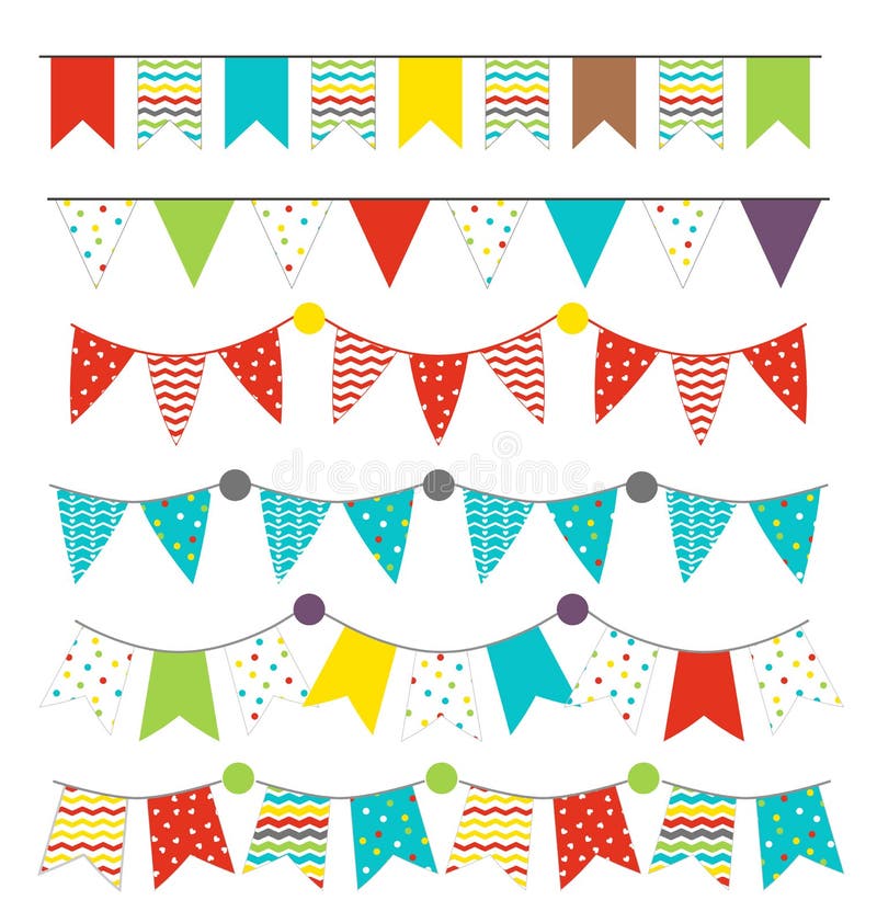 Drapeaux Et Fanions De Partie D'isolement Illustration de Vecteur ...