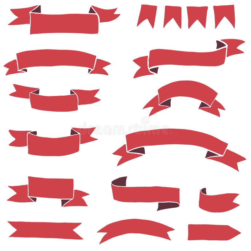 Drapeaux rouges de vecteur illustration de vecteur. Illustration du ...