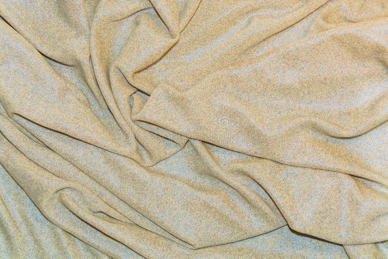 Draped Beige and Blue Knitted Fabric for the Background Stock Image ...