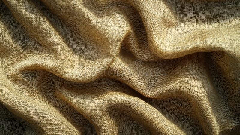 Draped Beige Burlap Fabric Texture Background Stock Illustration ...