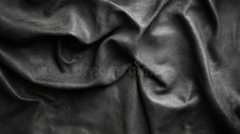 Draped Black Leather Texture Background Image Stock Illustration ...