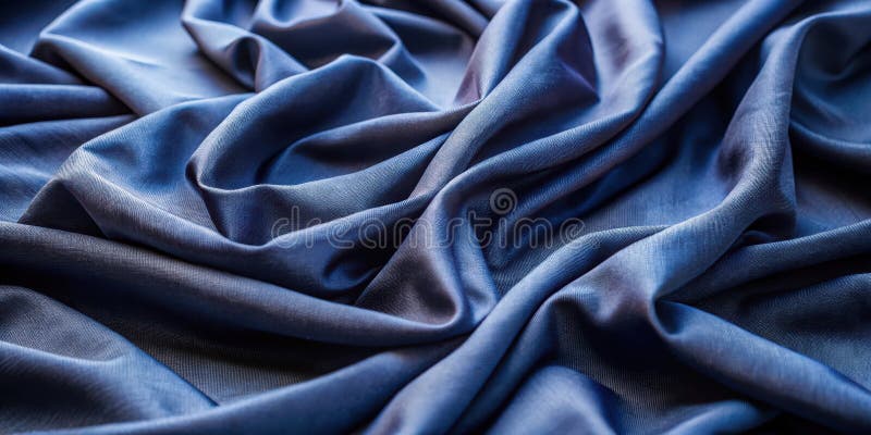 Draped Blue Fabric Texture Soft, Smooth, Elegant, Luxurious Material ...