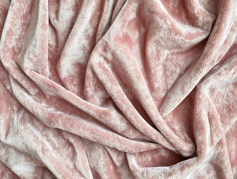 Draped Blush Pink Velvet Fabric Texture Stock Illustration ...
