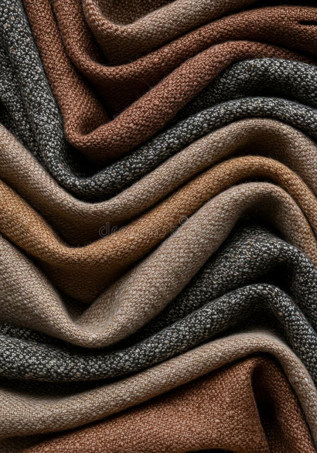 Draped Brown Beige Gray Fabric Texture Background Stock Illustration ...