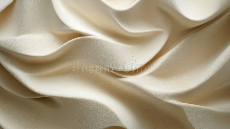 Draped Cream Colored Fabric Showing Soft Texture Stock Illustration ...