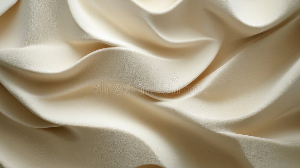 Draped Cream Colored Fabric Showing Soft Texture Stock Illustration ...