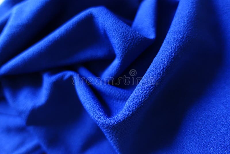 Draped Electric Blue Smooth Fabric Stock Photo - Image of draped ...