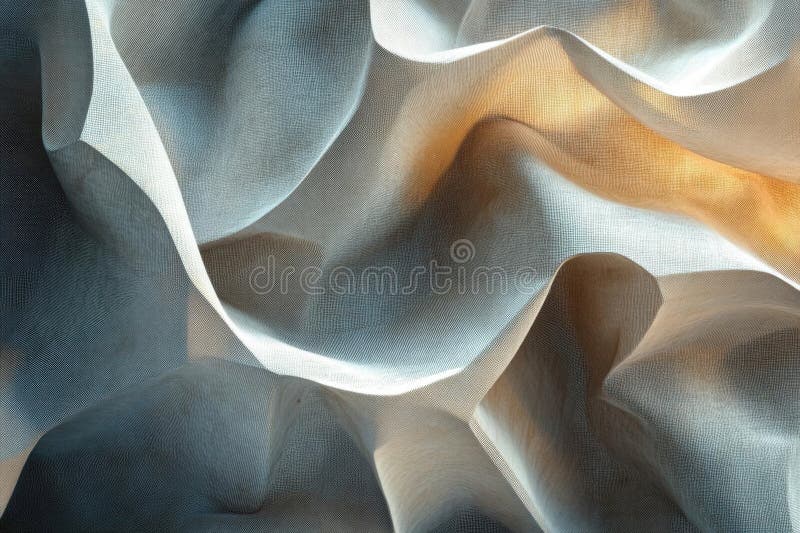 Draped Fabric Abstract Art, Light and Shadow Play on Textured Surface ...