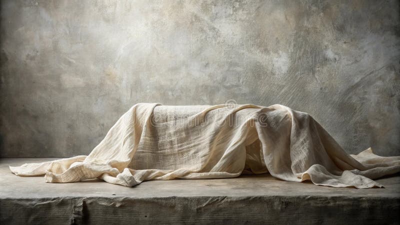 Draped Fabric on Rustic Surface Creates a Simple, Elegant Still Life ...