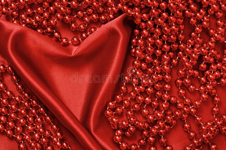 Draped in the Form of Heart with Beads Stock Image - Image of material ...