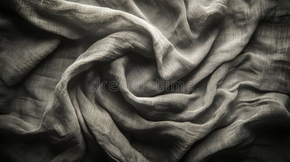 Draped Grey Fabric Showing Texture and Light Stock Illustration ...