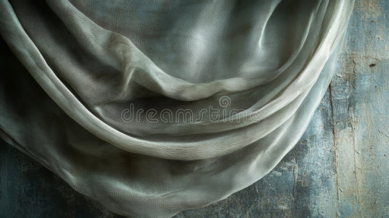 Draped Grey Fabric Texture on Dark Background Stock Illustration ...