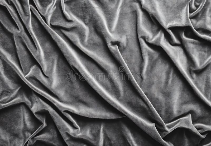Draped Grey Velvet Fabric Texture Background High Quality Image Stock ...