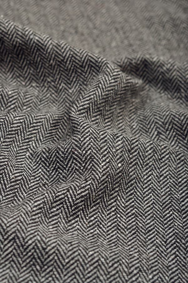 Draped Herringbone Tweed Wool Fabric Texture Stock Image - Image of ...
