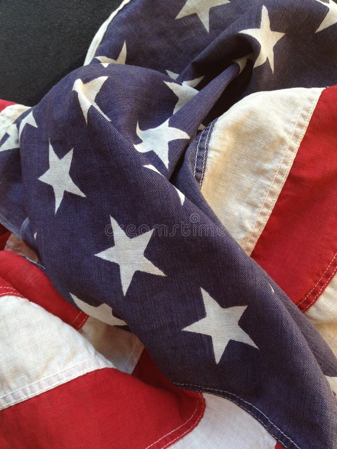 Old fabric American flag stock image. Image of stripes - 29740955