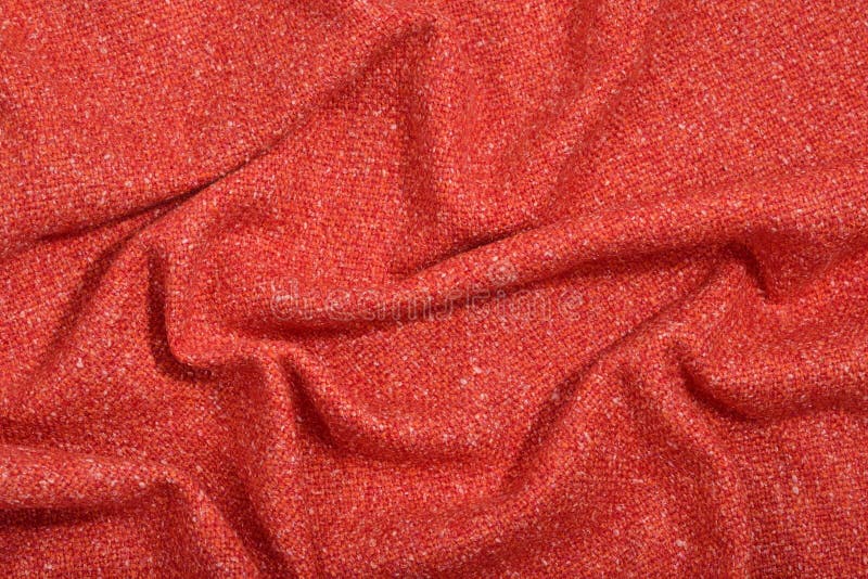 Draped Orange Tweed Wool Fabric Texture Stock Image - Image of canvas ...