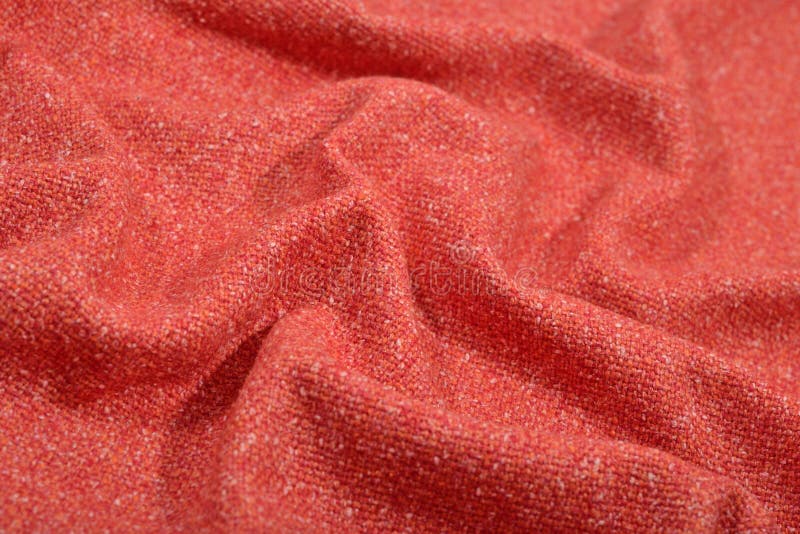 Draped Orange Tweed Wool Fabric Texture Stock Image - Image of fabric ...
