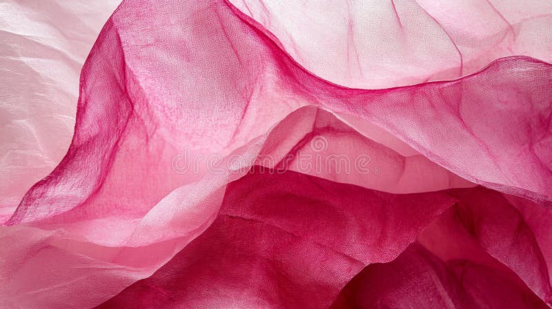 Draped Pink and Crimson Sheer Fabric Texture Stock Illustration ...