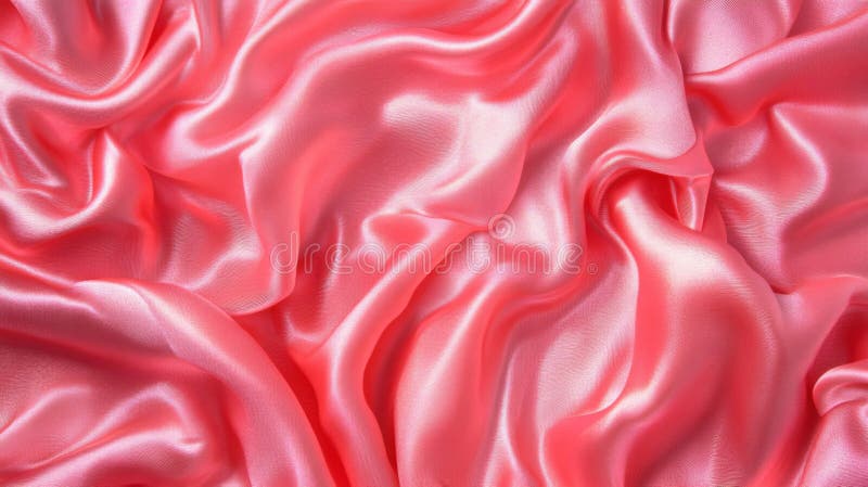 Draped Pink Satin Fabric Shows Smooth Texture Stock Illustration ...