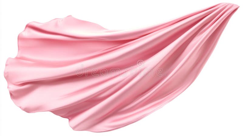 Draped Pink Silk Fabric Showing Soft Texture and Flow Stock ...